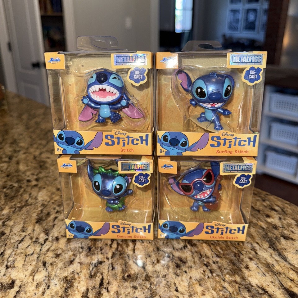 2025 JADA TOYS 2.5” METALFIGS DISNEY STITCH COMPLETE SET OF 4 Die-cast ...