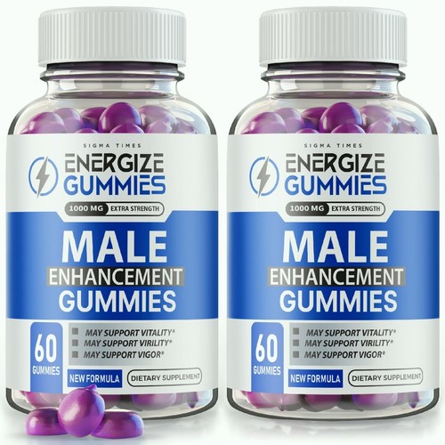 (2 Pack) Energize Male Gummies, Gummy for Men to Support Vitality and ...