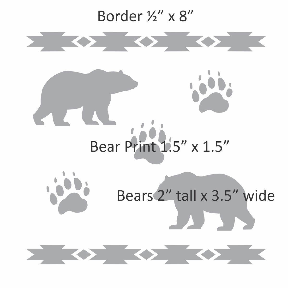 Bear Paw Print Stencil Stencil Template Bear Paw