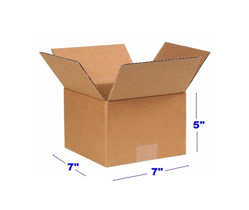 25 Pack 7x7x5 Corrugated Carton Cardboard Packaging Shipping Mailing ...