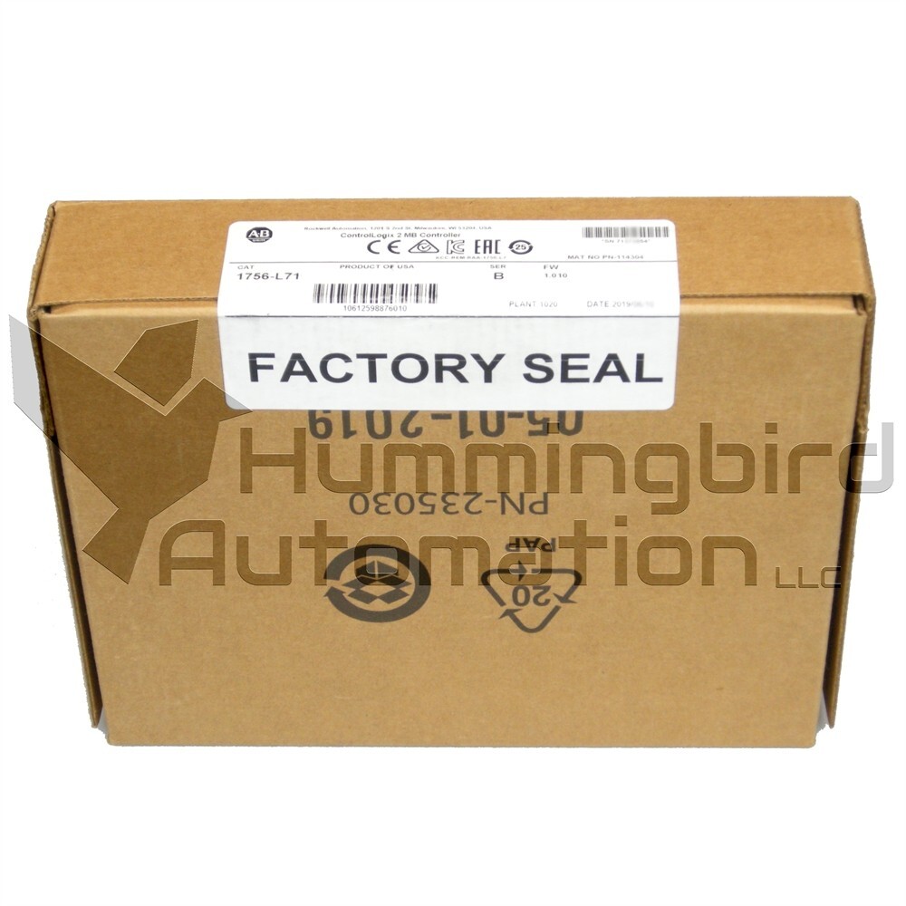 Allen Bradley 1756-L71 /B ControlLogix Processor PLC Surplus SEALED USA ...