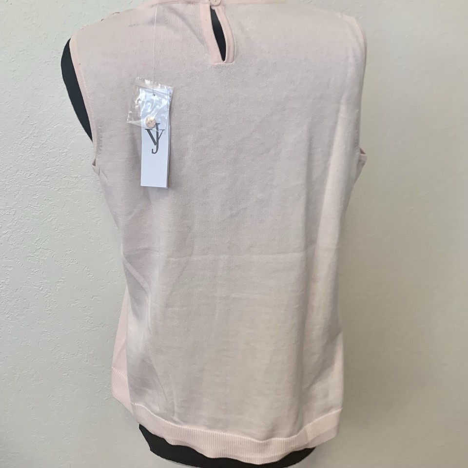 Joan Vass pink lace shell / tank top blouse SZ LG - all cotton | eBay