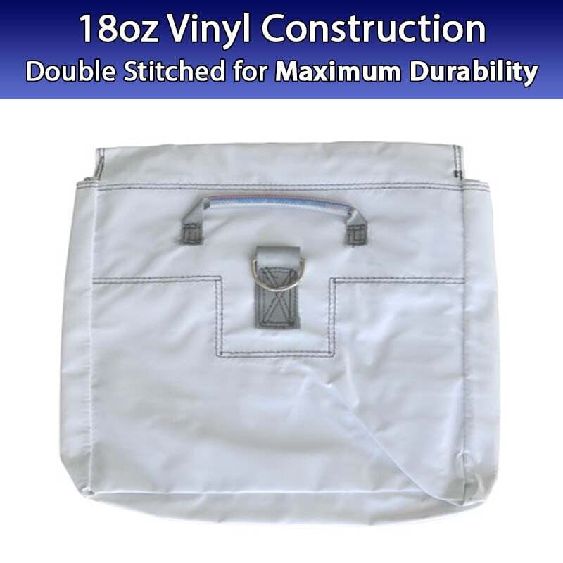 White Vinyl Sandbag Cover Anchor Weight 50 Lb Capacity Heavy Duty 50 ...
