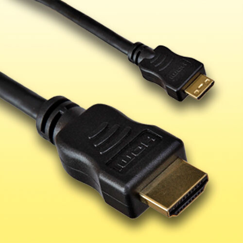 HDMI Kabel für Canon EOS R50 - Micro D - Länge 2m - vergoldete Kontakte ...