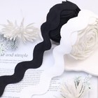 Rick Rack Wide Rick Rack Wave Bending Fringe Trim 4 Yards Black RIC Rac ...