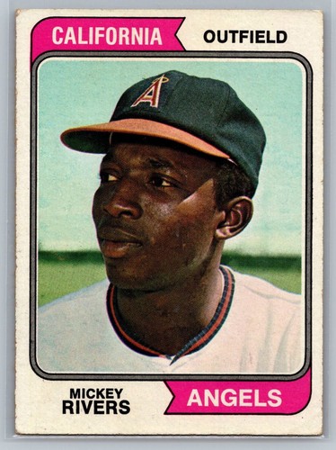 1974 Topps #76 Mickey Rivers Angels + FREE MYSTERY CARD!! 🔥 | eBay