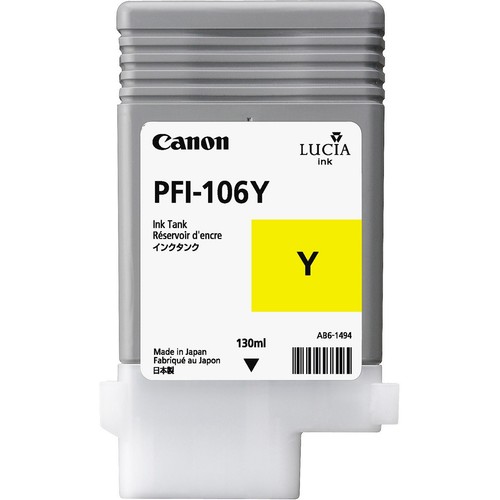 Canon Lucia EX PFI-106Y Original Ink Cartridge - Yellow (6624B001AA ...