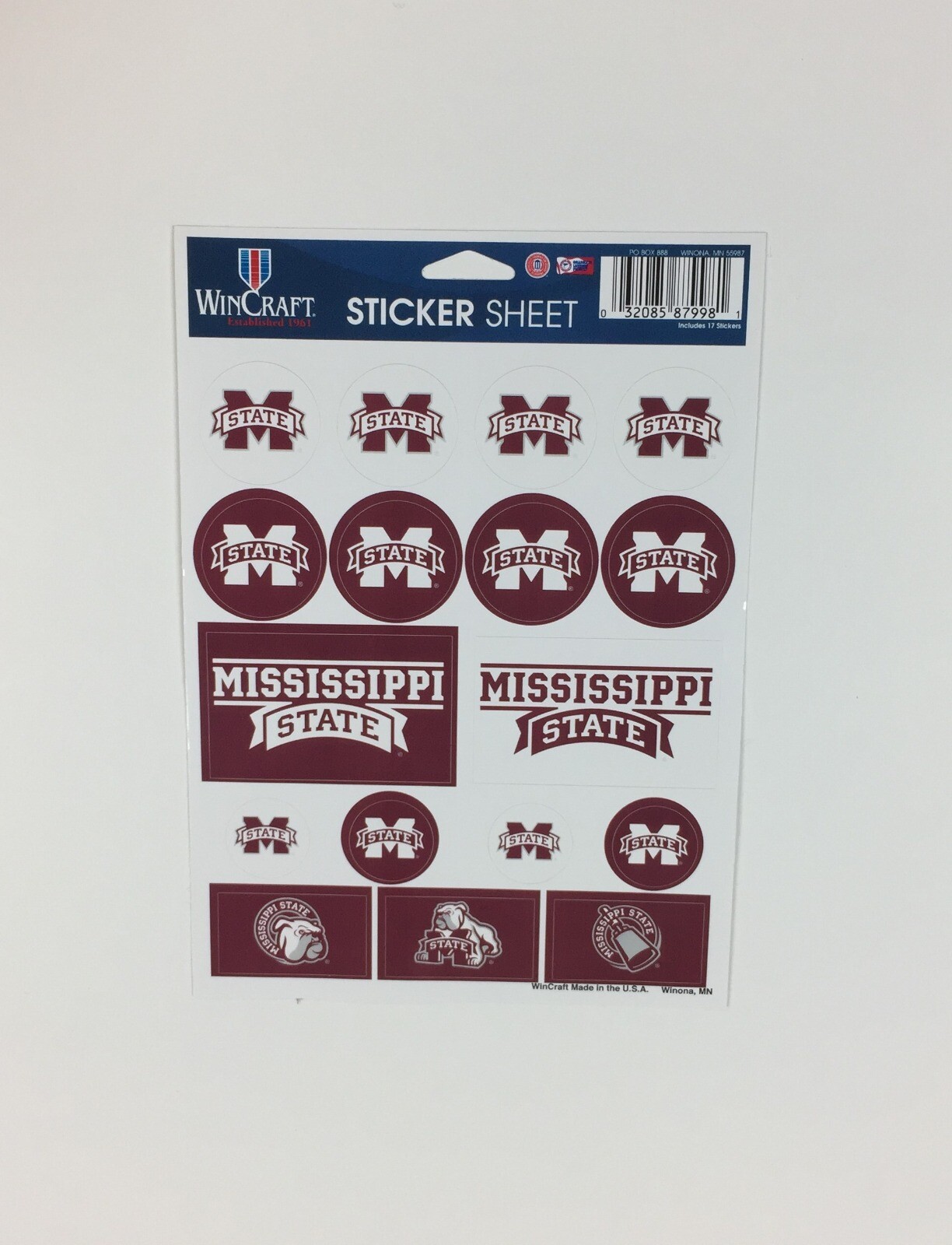 Mississippi State Bulldogs Vinyl Sticker Sheet 17 Decals 5x7 Inches ...