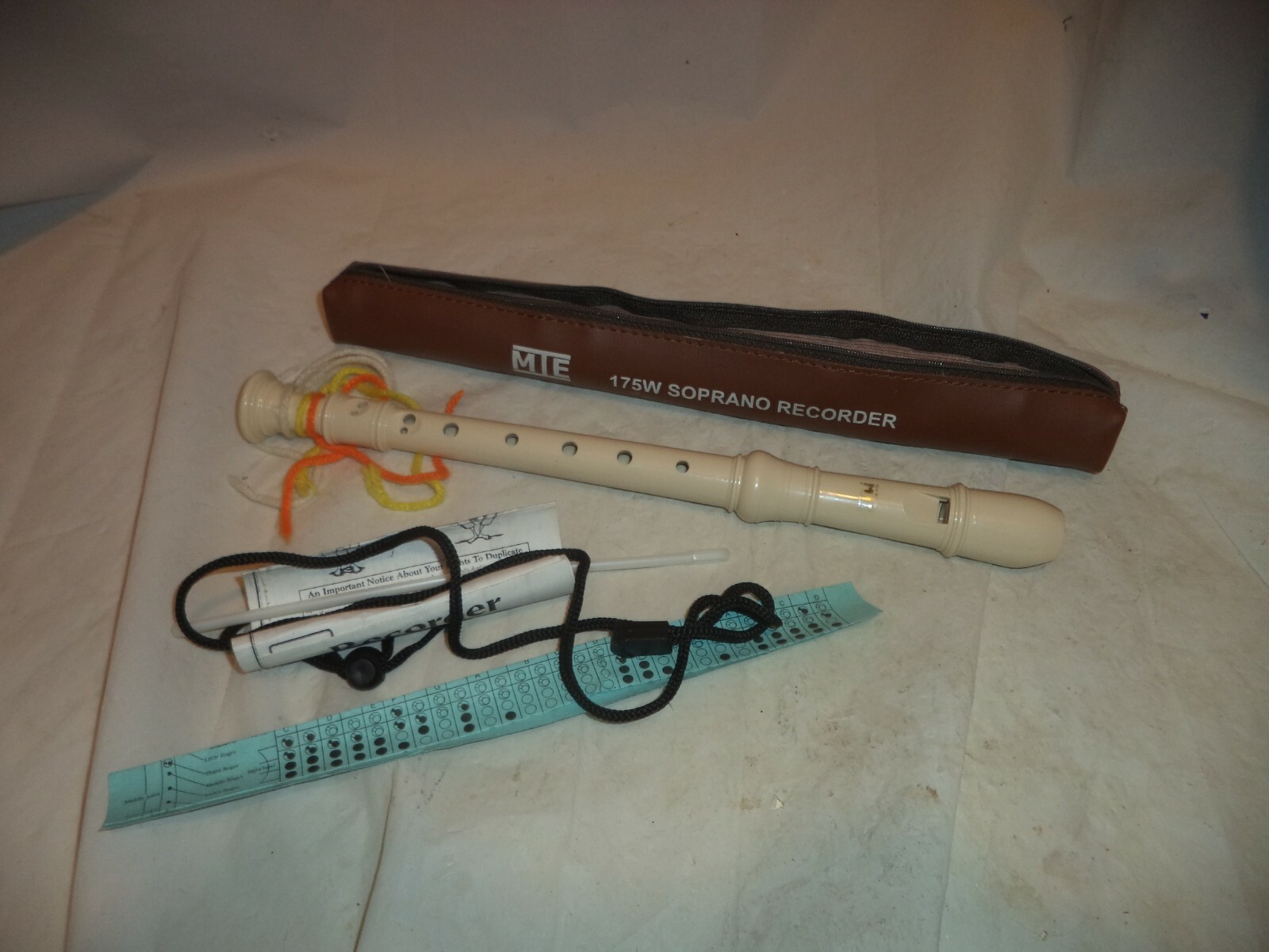MTE 175W Soprano Recorder Flute in case with owner's manual | eBay