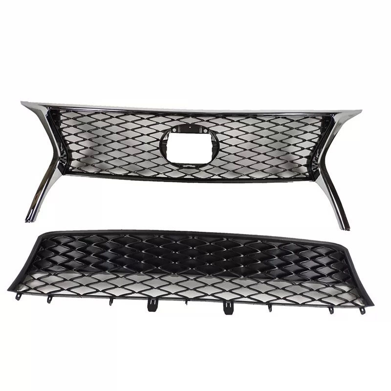 2Pcs For Lexus RX350 2013 2014 2015 Front Bumper Upper Grille & Lower ...