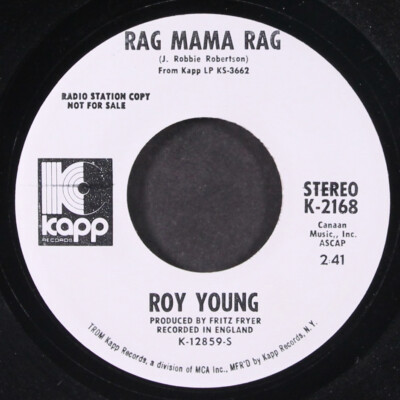 ROY YOUNG: wild country wine / rag mama rag KAPP 7" Single 45 RPM | eBay