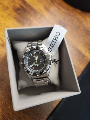 SEIKO SEIKO5 Sports SNZB23J1 SNZB23 Men Mechanical Automatic Black ...