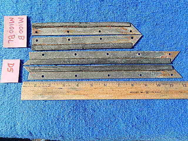 Seeburg M100B Cabinet Side Glass Retaining Strips - set of four metal ...