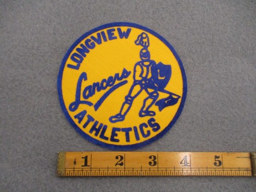 Vintage Longview Athletics Lancers Patch Sports Team Knight Mascot ...