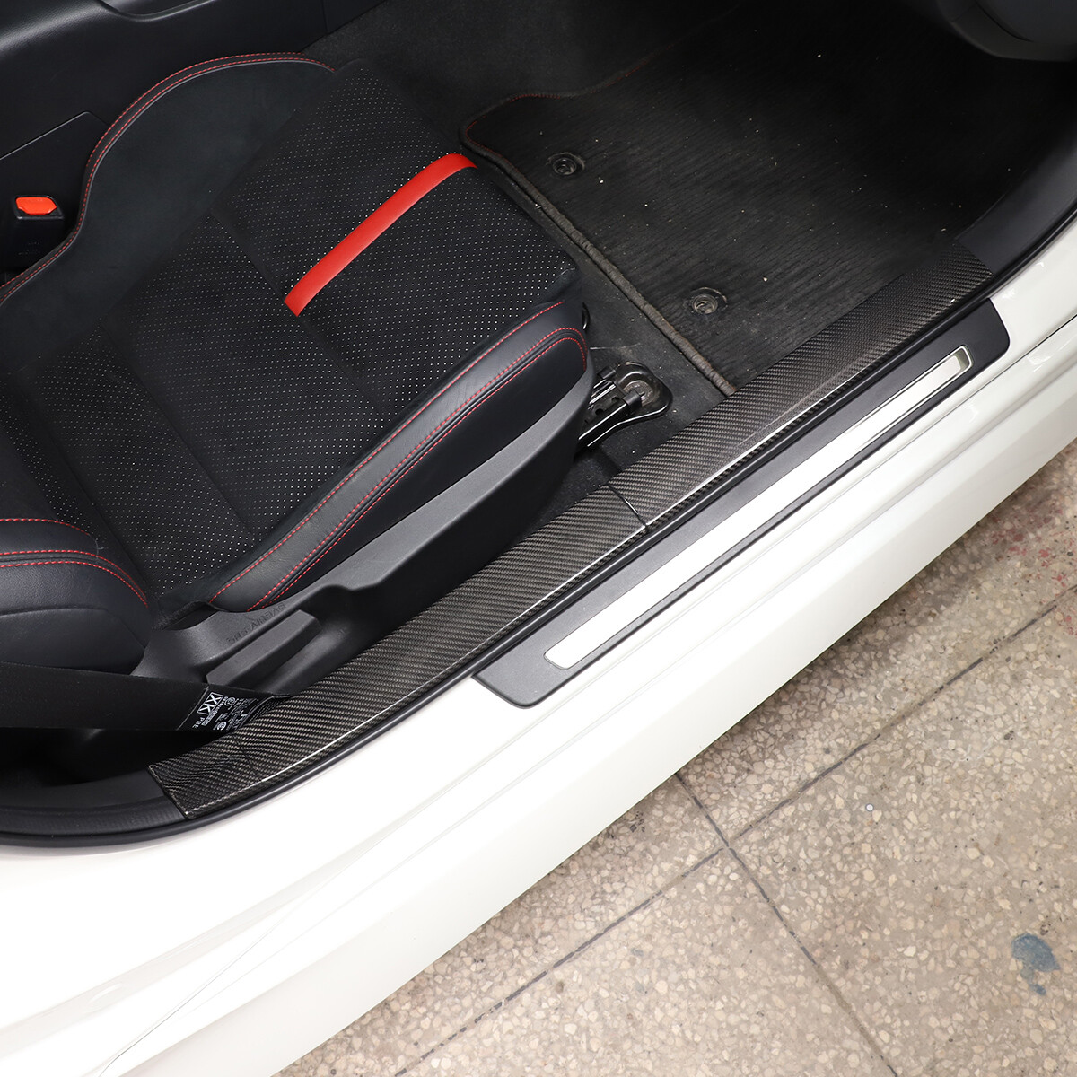 4PCS Carbon Fiber Interior Door Sill Bar Trim For Toyot@ GR86 Subaru ...