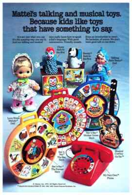 Vintage Mattel See and Say Toy Ad Reproduction Print Advertising 17x12 ...