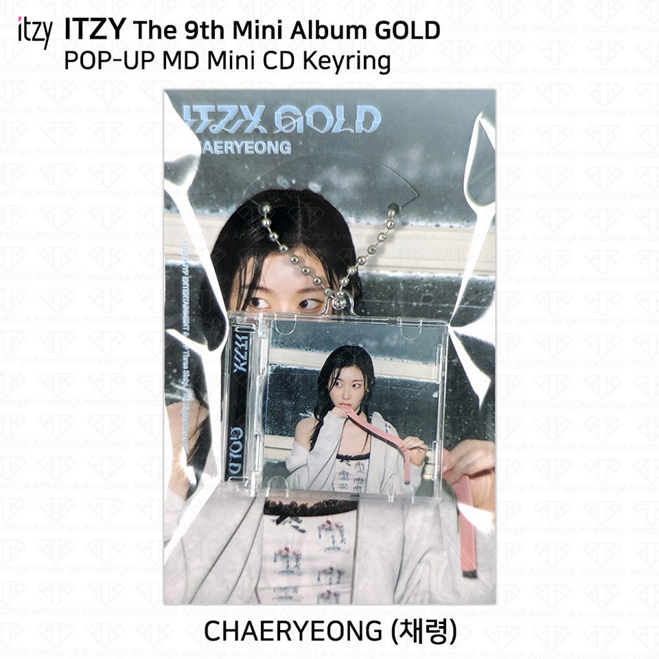 ITZY 9th Mini Album GOLD POP-UP MD Mini CD Keyring Yeji Ryujin Chaeryeong KPOP | eBay