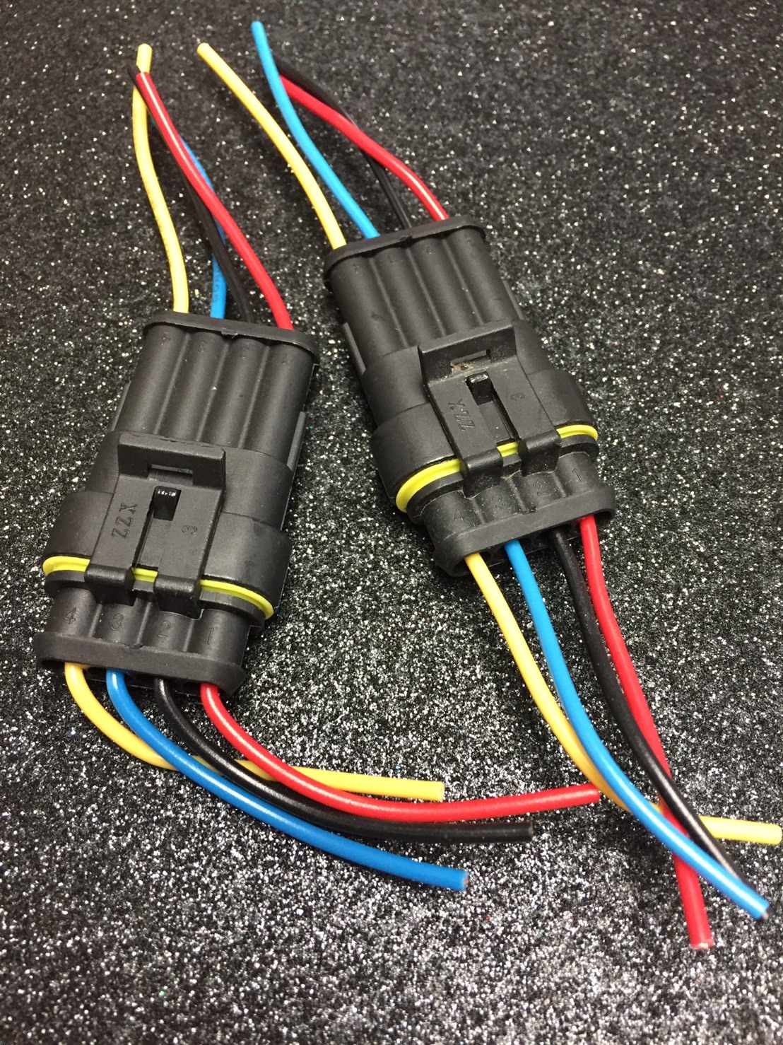 2 Kits 4 Pin Way Sealed Waterproof Electrical Wire Connectors Plug Car ...