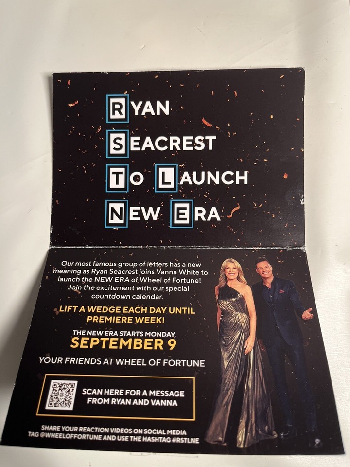 Ryan Seacrest Card Wheel Fortune RSTLNE To Launch New Era Promo RARE ...
