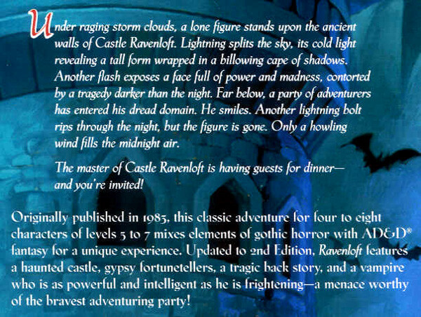 RAVENLOFT SEALED SILVER ANNIVERSARY D&D Adventure Module Dungeons ...