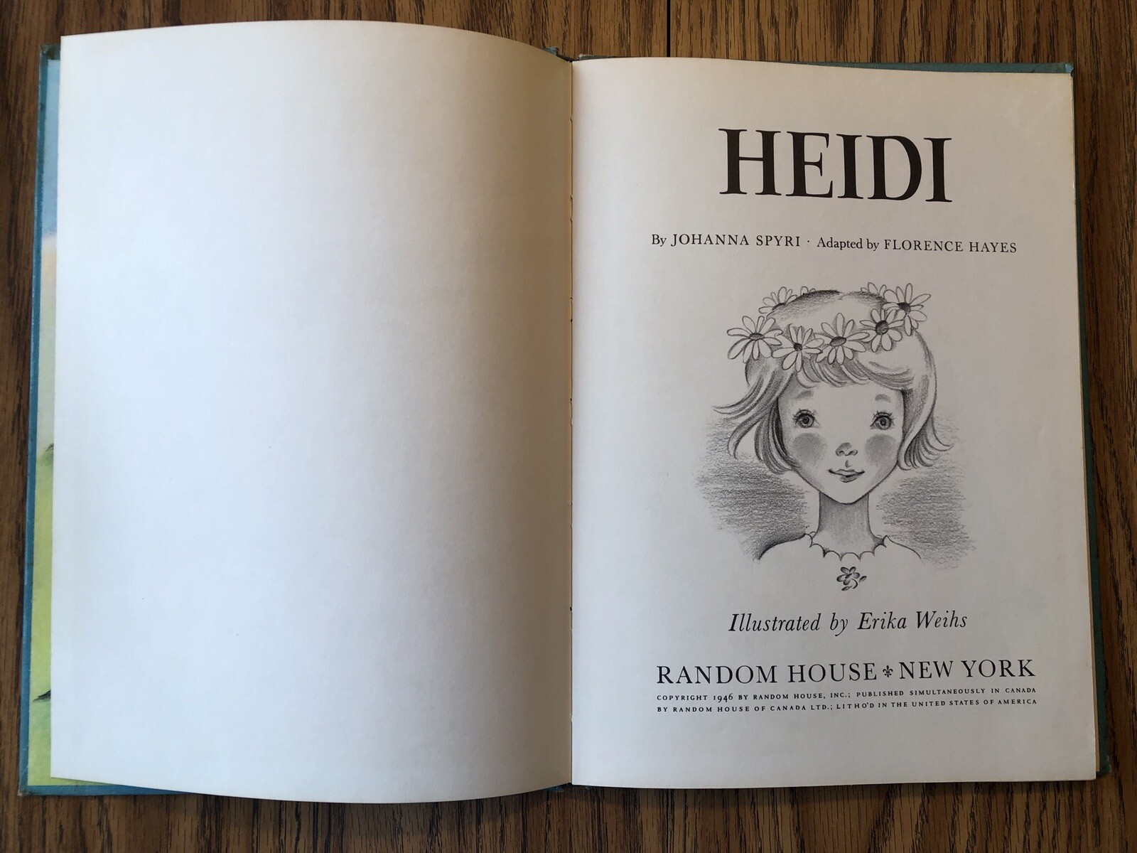 2 Heidi Books Johanna Spyri 1945 slipcover Box 1946 Picture Story ...