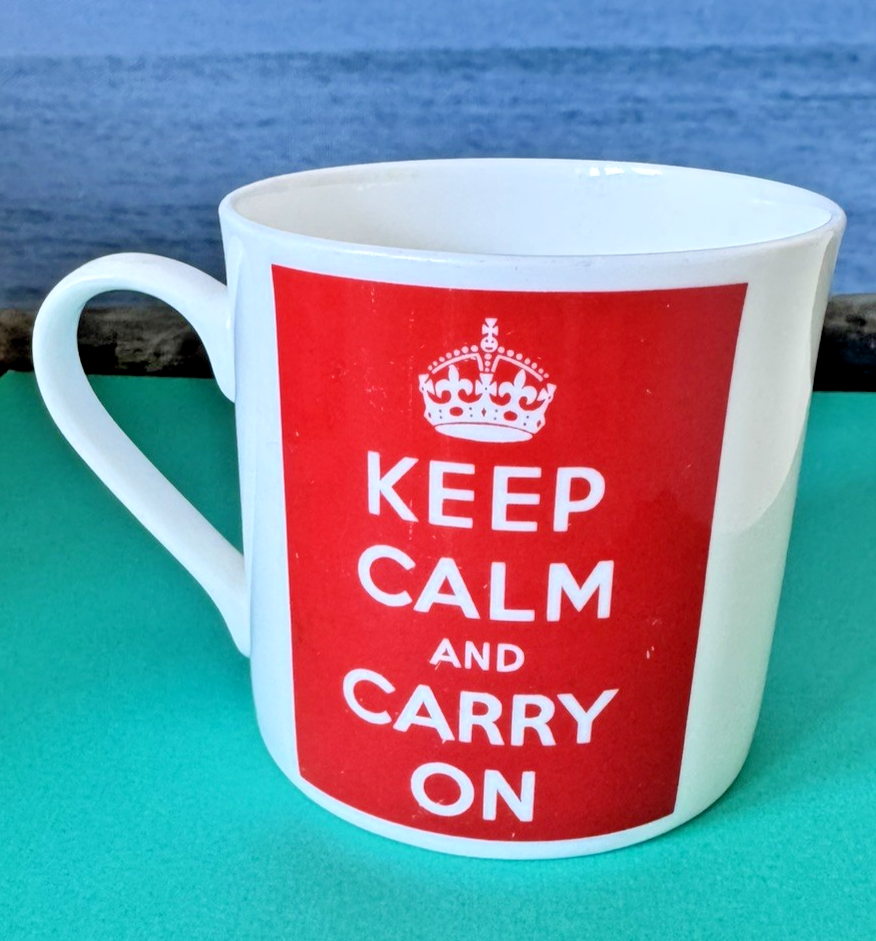 Red 'Keep Calm and Carry On' Coffee Tea Mug S | eBay UK