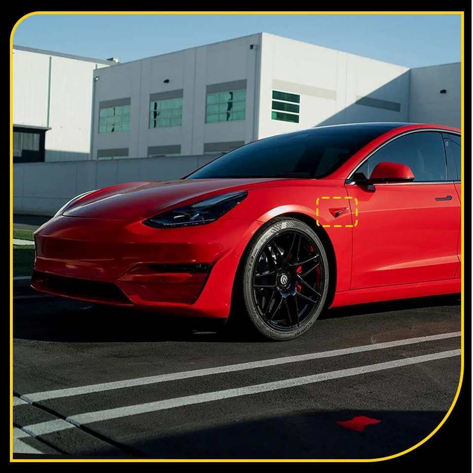 Glossy Red For 2015-2021 22 23 Tesla Model 3 S X Y Fender Camera Vent ...