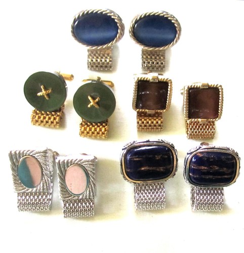 VINTAGE CUFF LINK LOT OF 5 PR. WRAP AROUND CUFFLINKS ESTATE FIND | eBay