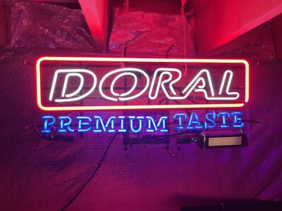 Doral Neon Sign Tobacciana Collectible Light Rare 1998 New In Box ...