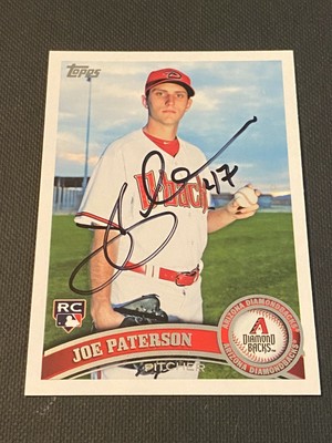 Joe Paterson Signed 2011 Topps Card Auto Diamondbacks DBacks Autograph ...