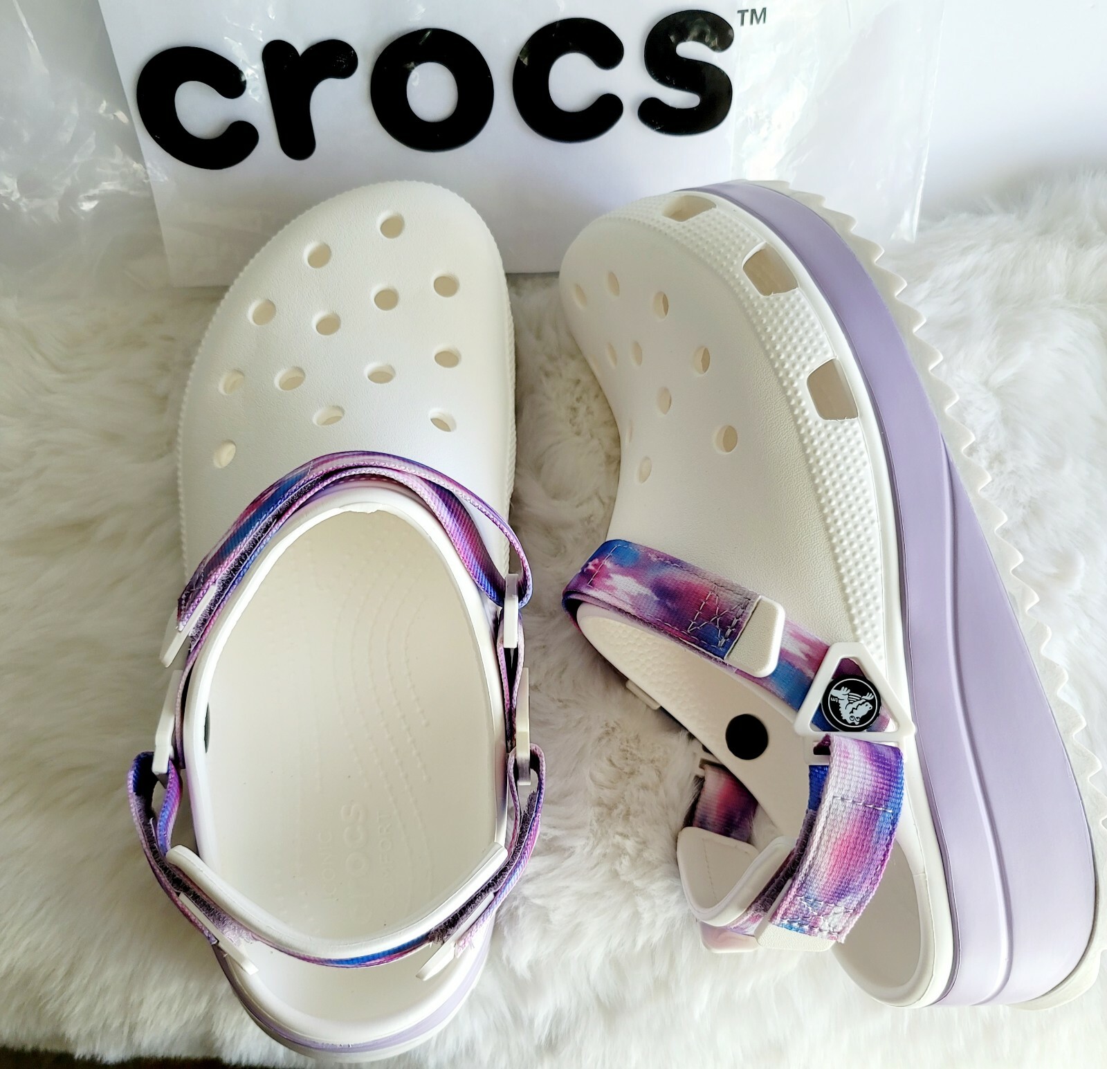 CROCS 🔥Classic Hiker Clog🔥LAVENDER Unisex Shoe Ultra Light Size W7/M5 ...