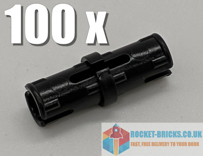 ⭐️️100 x NEW LEGO TECHNIC 2780 BLACK PINS FRICTION RIDGES & CENTRE SLOT ...