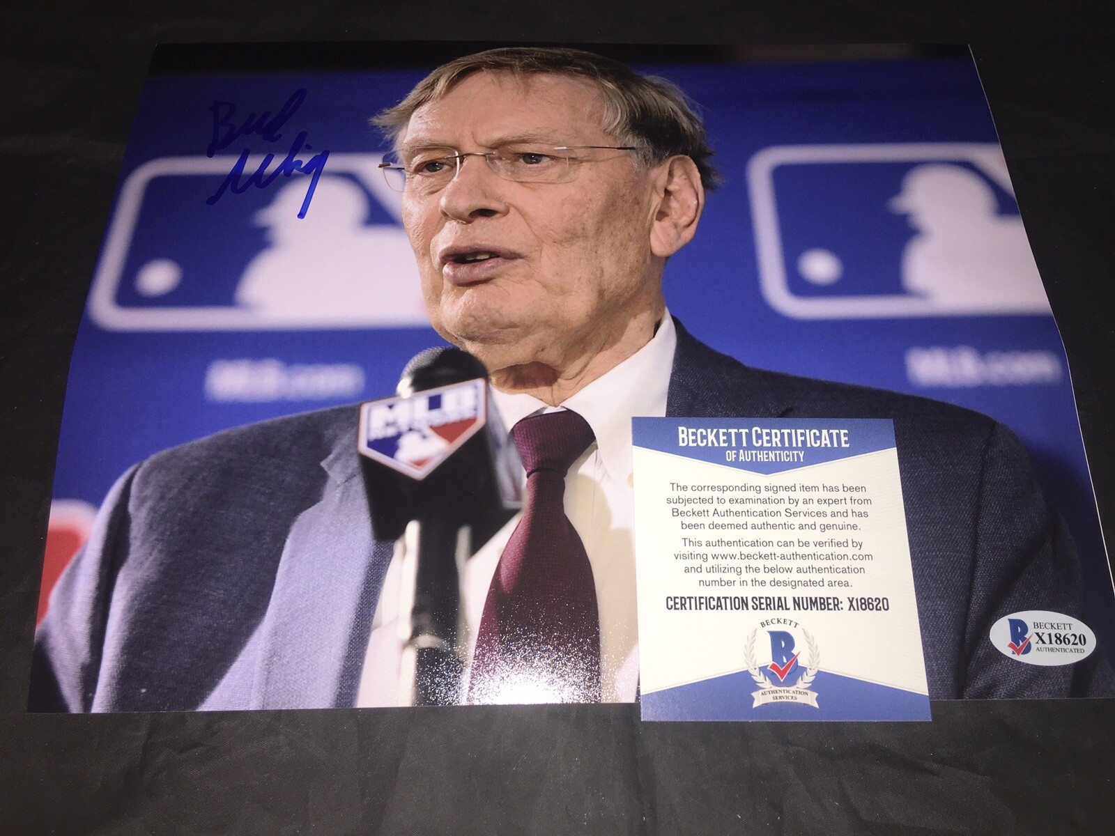 Bud Selig Signed 8x10 Photo HOF Commissioner Brewers Beckett #6 | eBay