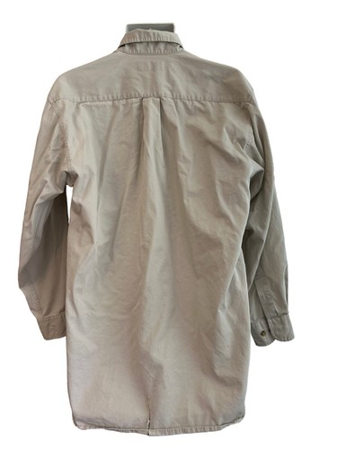 Mens Medium Notre Dame Logo Button Down Shirt Khaki Pocket Crable ...