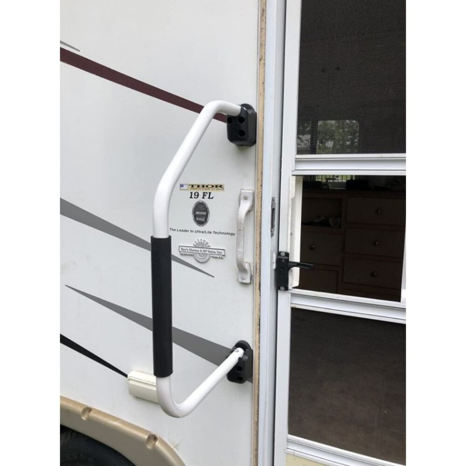 Rv Folding Handle Hand Rail Fold Away Grab Assist Garage Steps Door ...