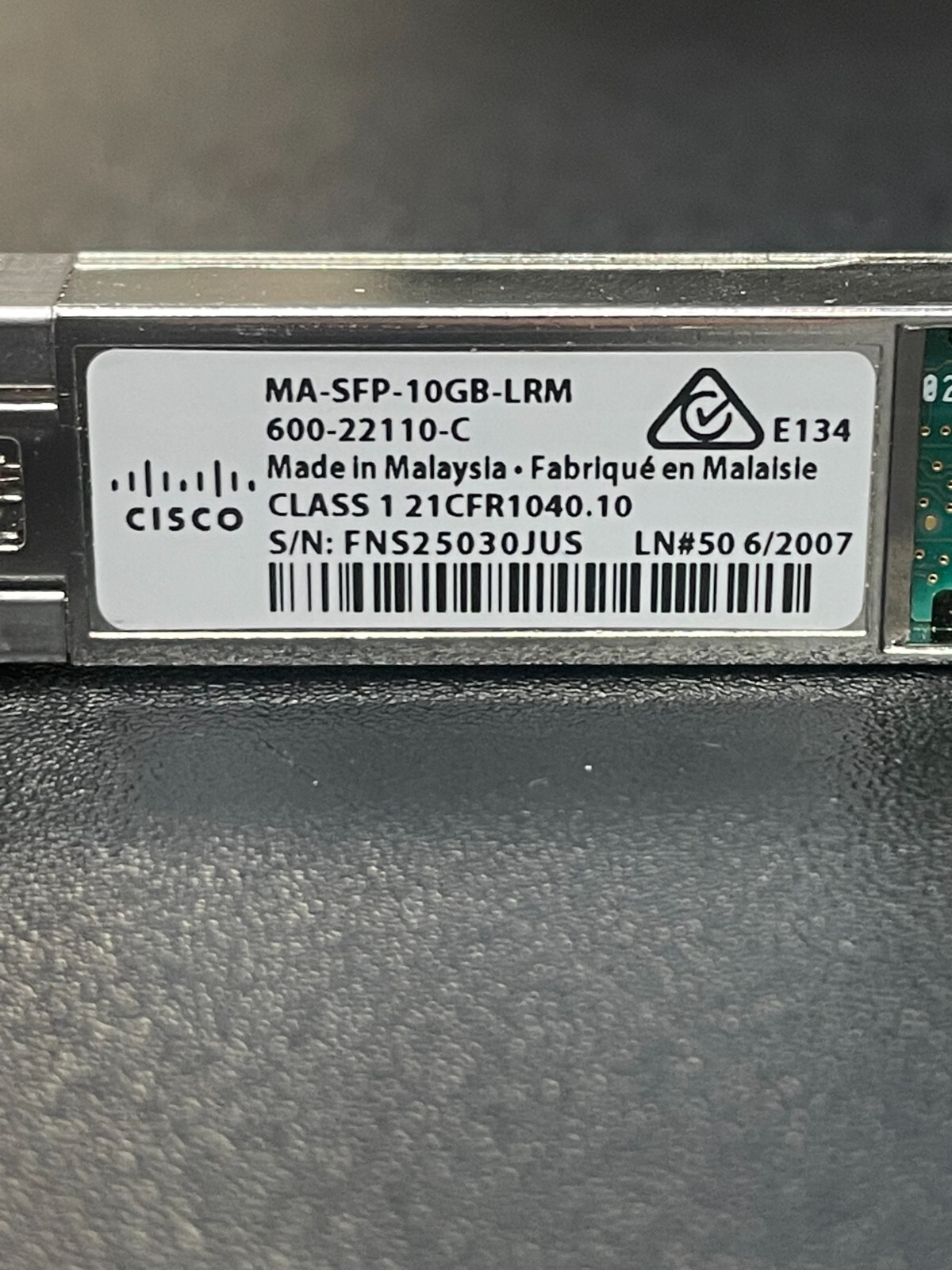MA-SFP-10GB-LRM - Cisco Multi-mode 10Gbps 10GBase-LRM Fiber 220m 1310nm Duplex | eBay