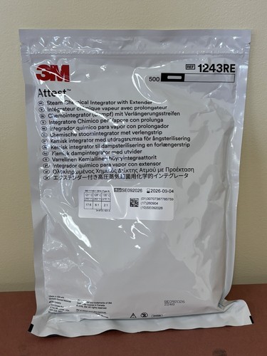3M Attest 1243RE Steam Chemical Integrator With Extender Pack of 500 ...
