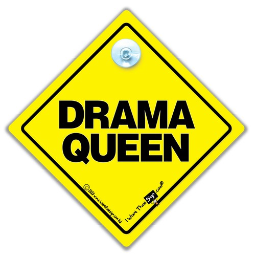 Drama Queen Sign, Baby On Board Style Suction Cup Sign | eBay Australia