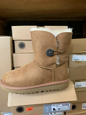 UGGS Bailey Button Kids and Toddler- Chestnut 5991/ 1017400K | eBay