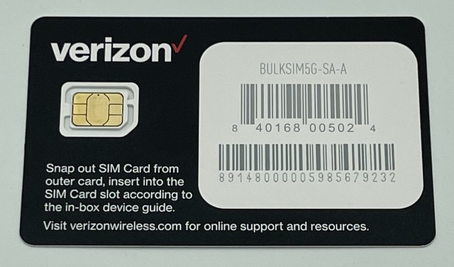 Verizon 5G Sim Card - BULKSIM5GSAA for sale online | eBay