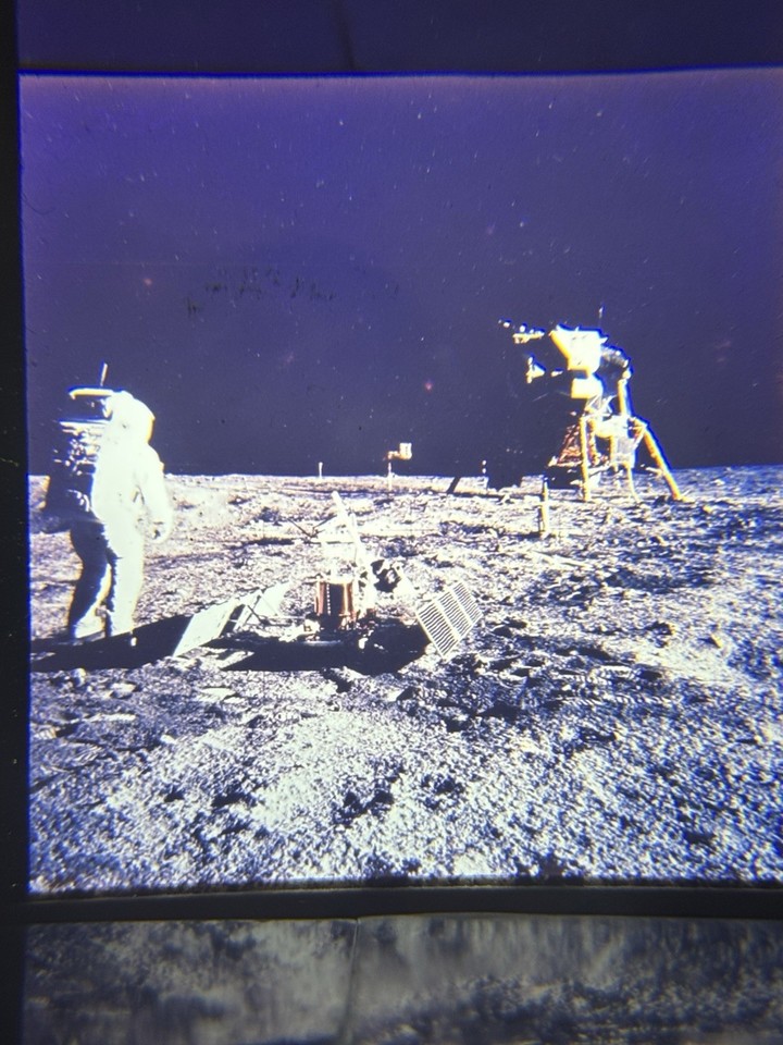 6 OFFICIAL NASA SLIDES APOLLO 11 AS11-40-5949 BUZZ ALDRIN LUNAR MODULE ...