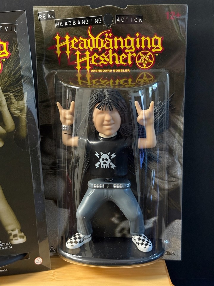4-NEW Headbanging Hesher Dashboard Bobblehead HEAVY METAL Headbanger ...