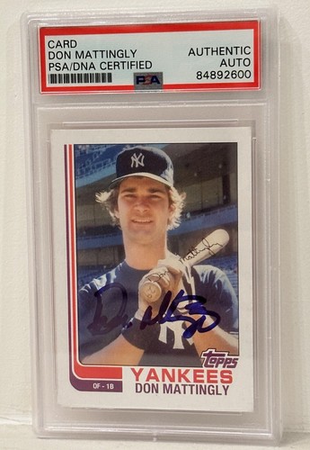 Don Mattingly Autographed 1982 Style Trading Card PSA/DNA Authentic ...
