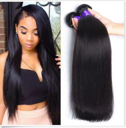 Brazilian Human Hair Bundles Straight 10A Remy Human Hair 1 bundle 16 ...
