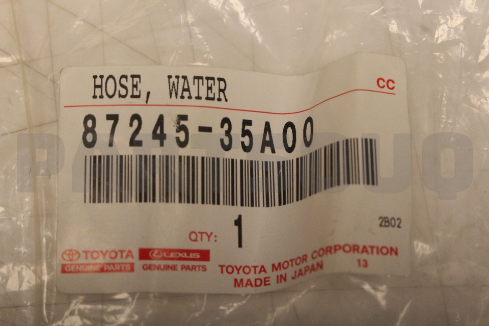 8724535A00 Genuine Toyota HOSE, HEATER WATER, INLET A 87245-35A00 | eBay