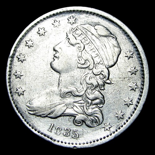 1835 Capped Bust Quarter Dollar Silver Stunning Details Coin ---- #961Z ...