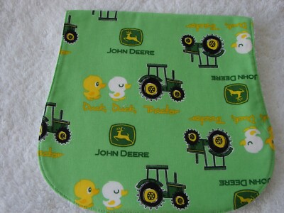 John Deere Green Burp Cloth Cotton Front Towelling Back Handmade | eBay ...