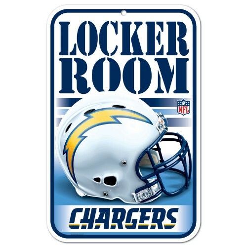 LOS ANGELES CHARGERS LOCKER ROOM 11"X17" PLASTIC SIGN DURABLE POSTER ...