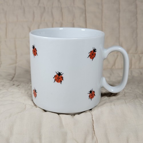 Feinkoft Kafer Ladybug White Coffee Mug Insect Bug Red Black German ...