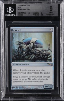 2003 MAGIC THE GATHERING MIRRODIN FOIL R #195 LEVELER BGS 9 | eBay